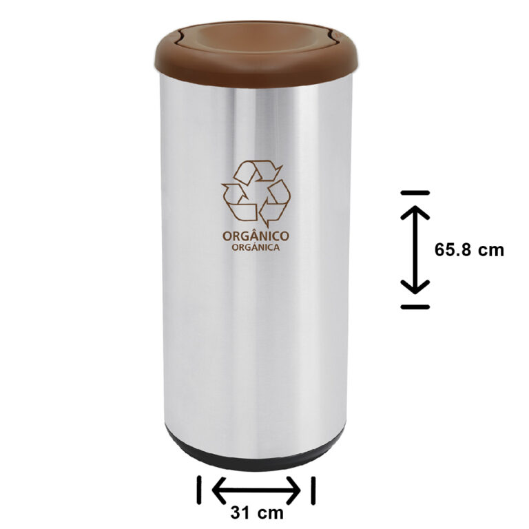 BASURERO ICONICO CAFE 40L ACERO INOX. TRAMONT – TecnoPlus