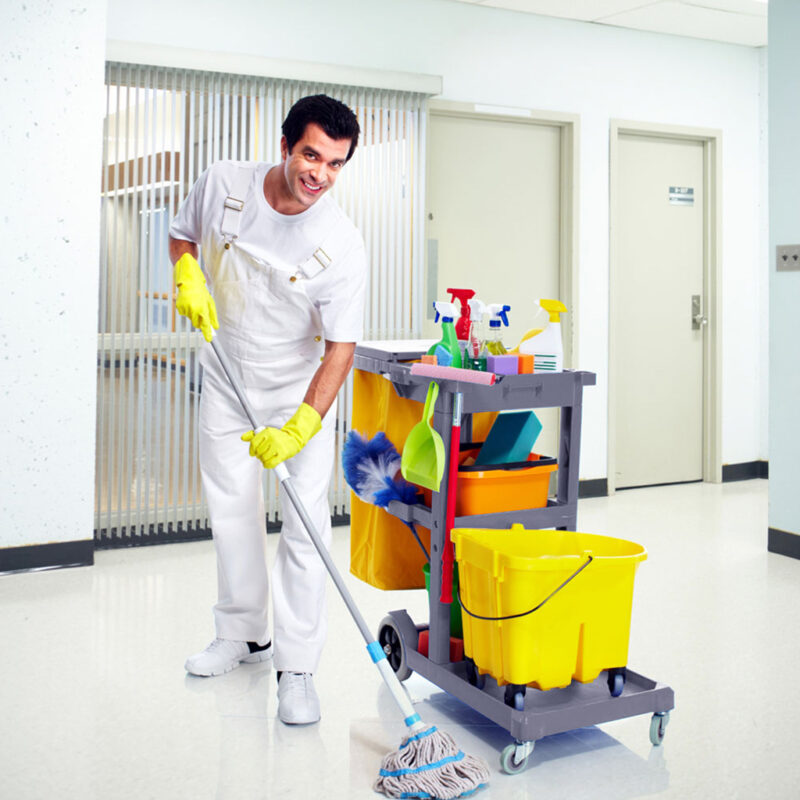 CARRO DE ASEO JANITOR CON BOLSA/TAPA – TecnoPlus