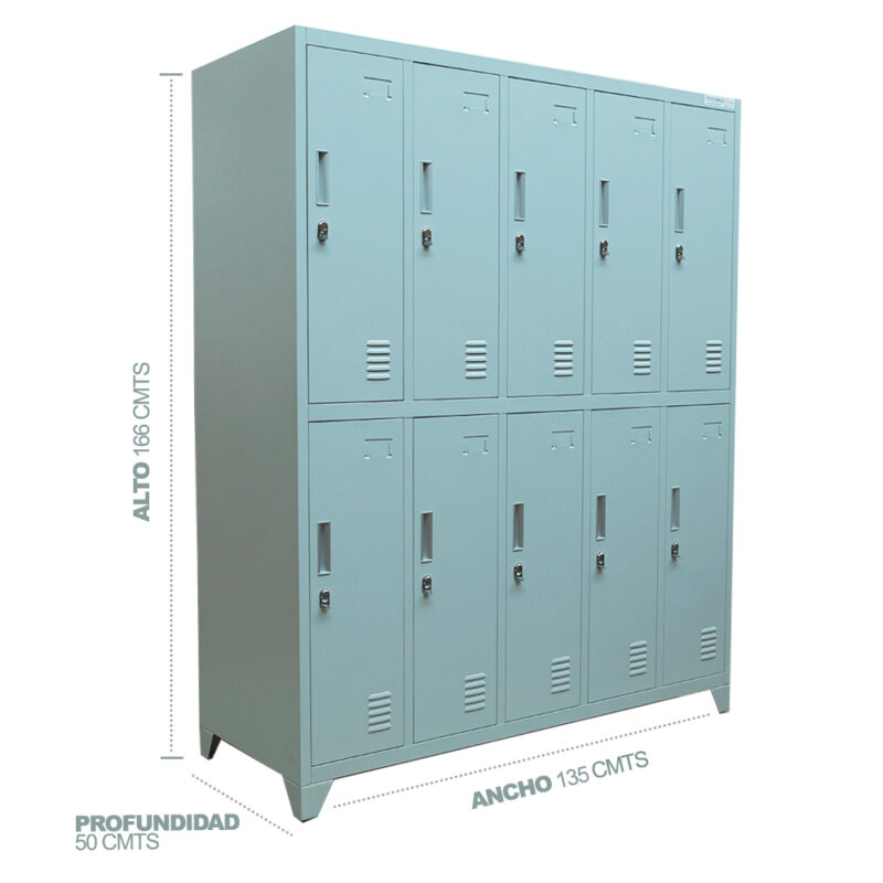 LOCKER 5 CUERPOS 10 CASILLEROS – TecnoPlus