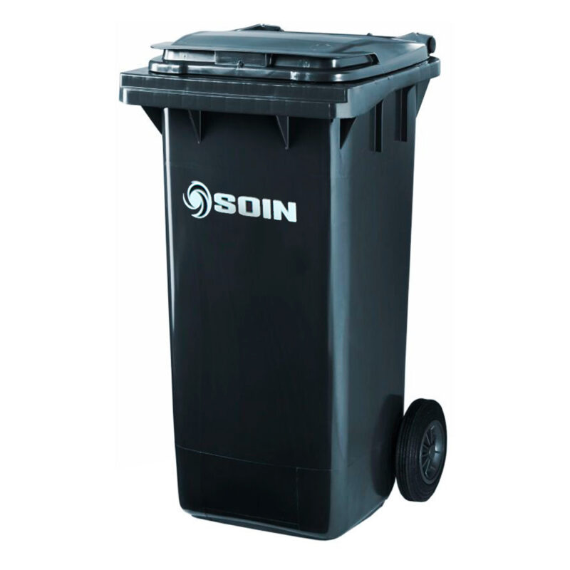 CONTENEDOR DE BASURA CON RUEDAS GRIS 120 LTS. – TecnoPlus