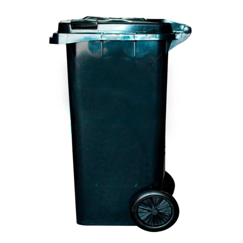 CONTENEDOR DE BASURA CON RUEDAS GRIS 240 LTS. – TecnoPlus