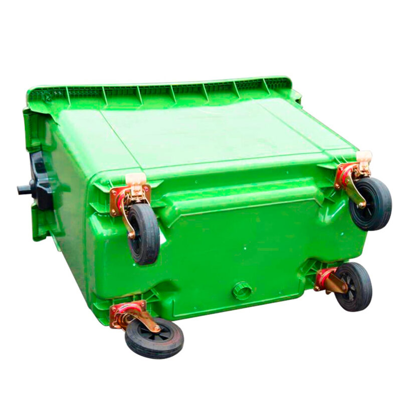 CONTENEDOR DE BASURA CON RUEDAS VERDE 770 L – TecnoPlus